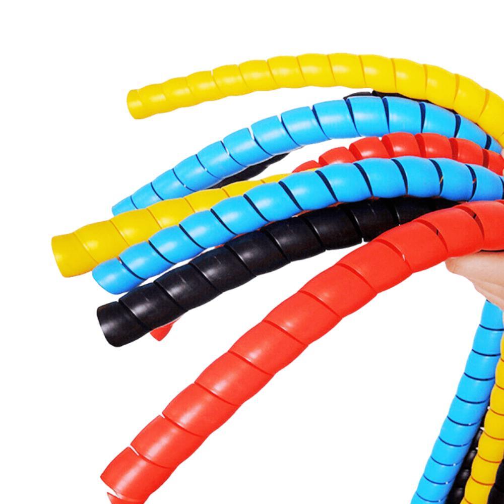 Heavy-Duty Spiral Wrap Flexible Plastic Cable Sleeve Hose Protector ...
