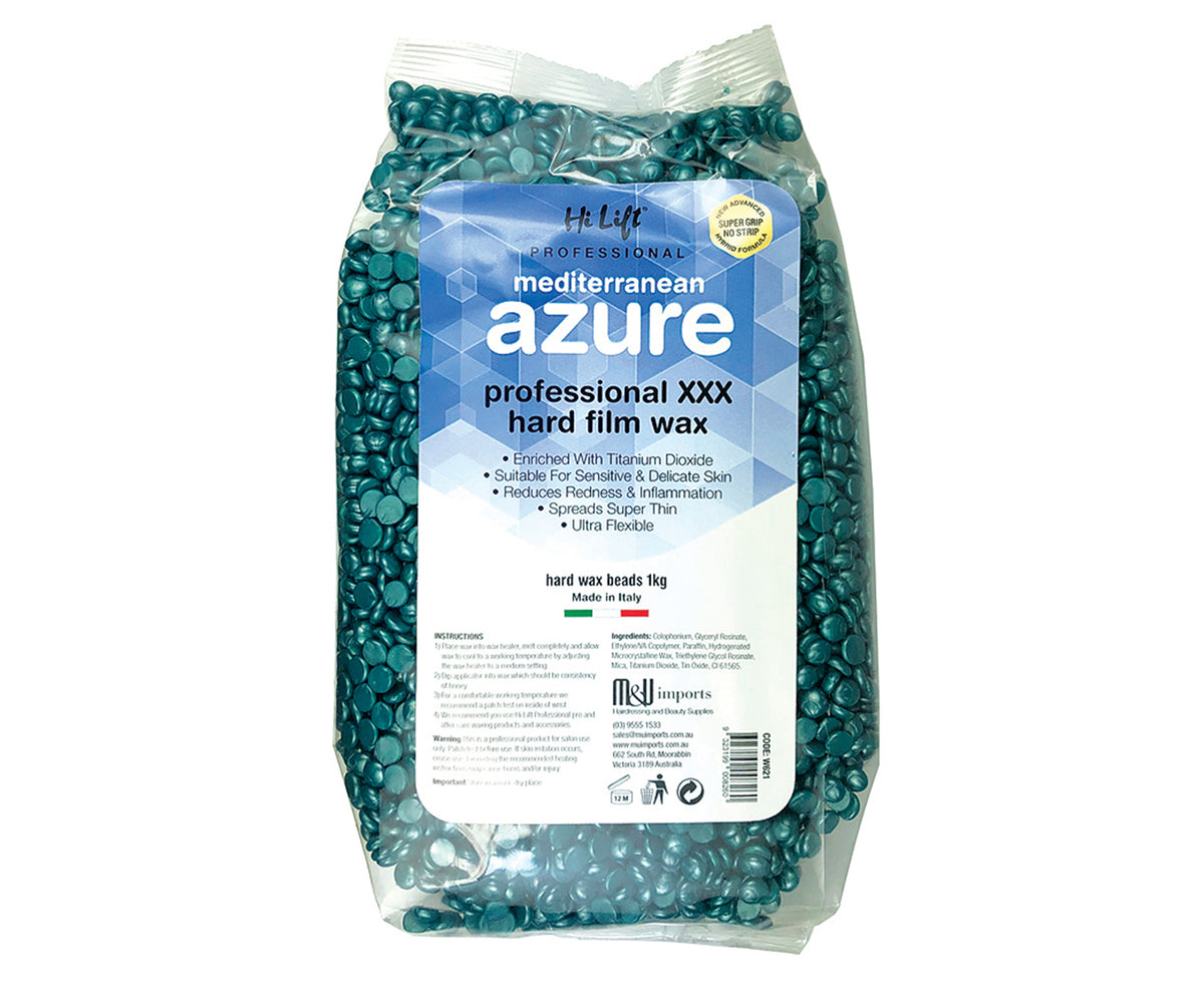 Hi Lift Mediterranean Azure Hard Wax - 1kg Waxing BeansBag – Barber ...