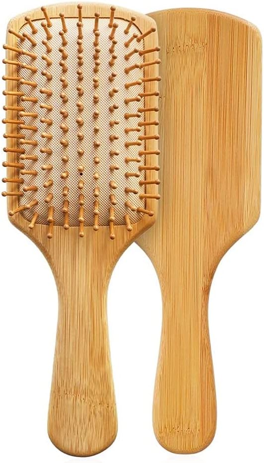 100% Natural Bamboo Anti Static Hair Paddle Brush – Barber supplies