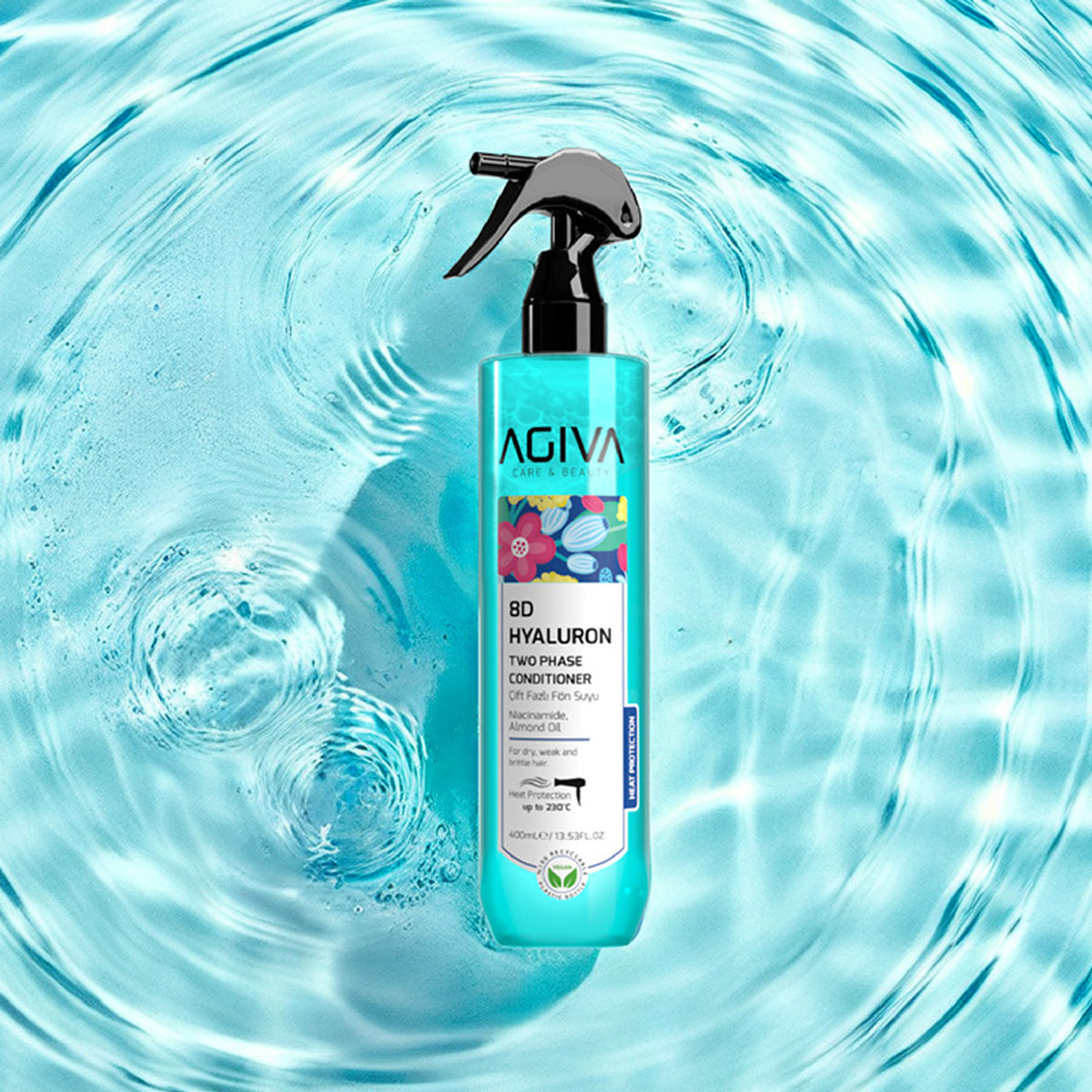 Agiva 8D Hyaluron Two Phase Conditioner 400ml (Blue) – Barber supplies