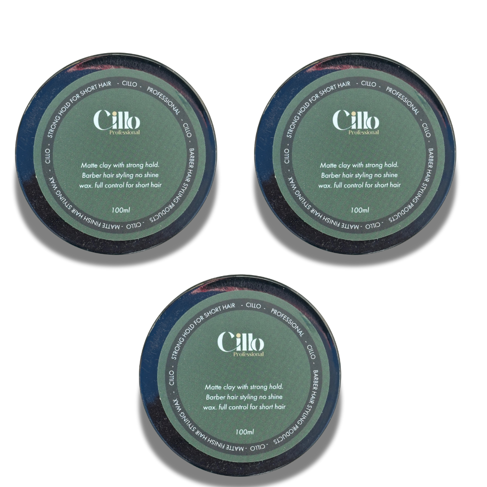 3x Cillo Matte Styling Wax Clay Efect - 100ml Style Wax – Barber supplies