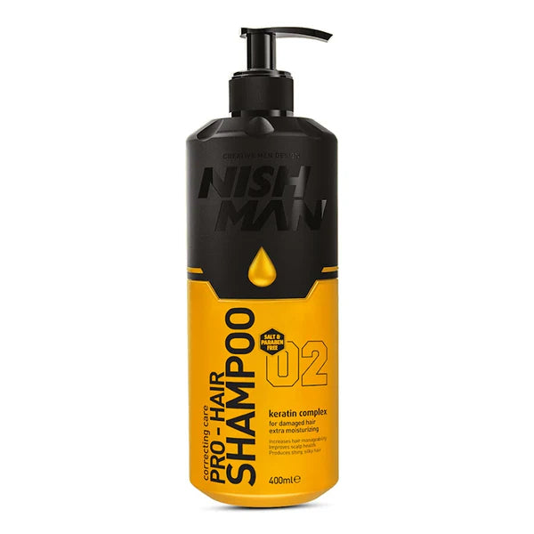 Nish Man Professional Hair Shampoo 400ml – Barber supplies