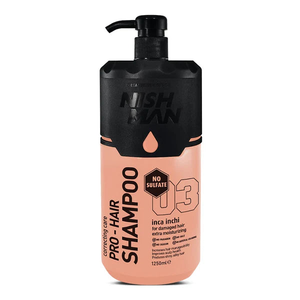 Nish Man Sulphate Free Hair Shampoo 03 Inca Complex 1.25L – Barber supplies