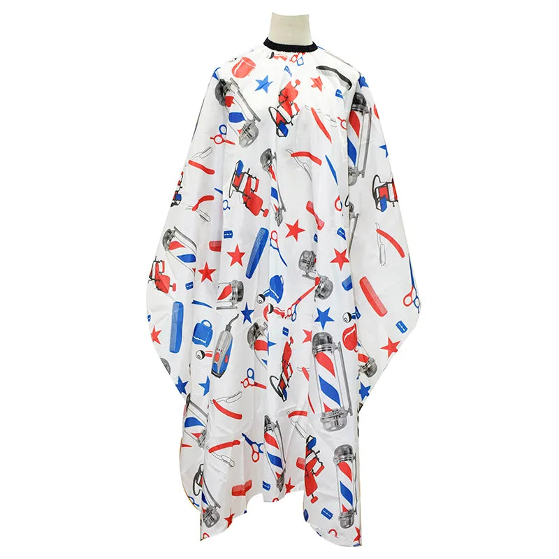 Cutting Cape White With Tool Pattern – Barber supplies